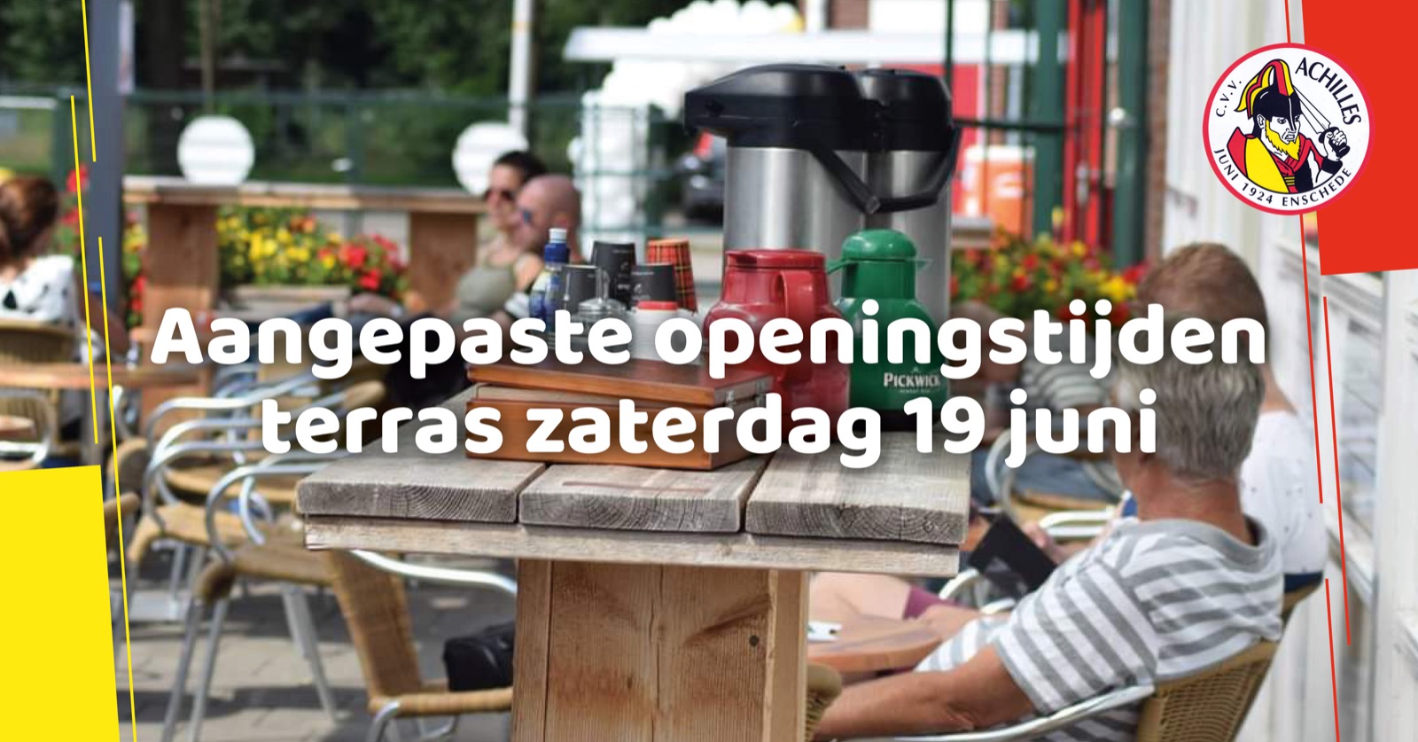 Komende zaterdag aangepaste openingstijden | Achilles Enschede